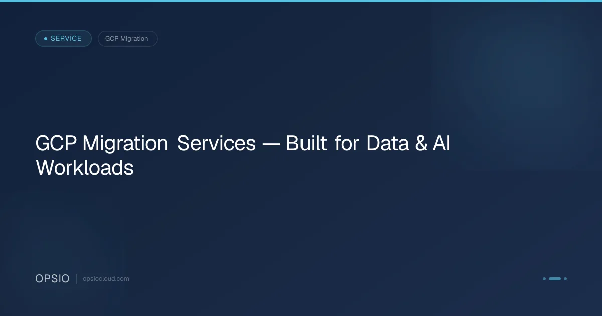 GCP Migration Services | Google Cloud Migration | Opsio