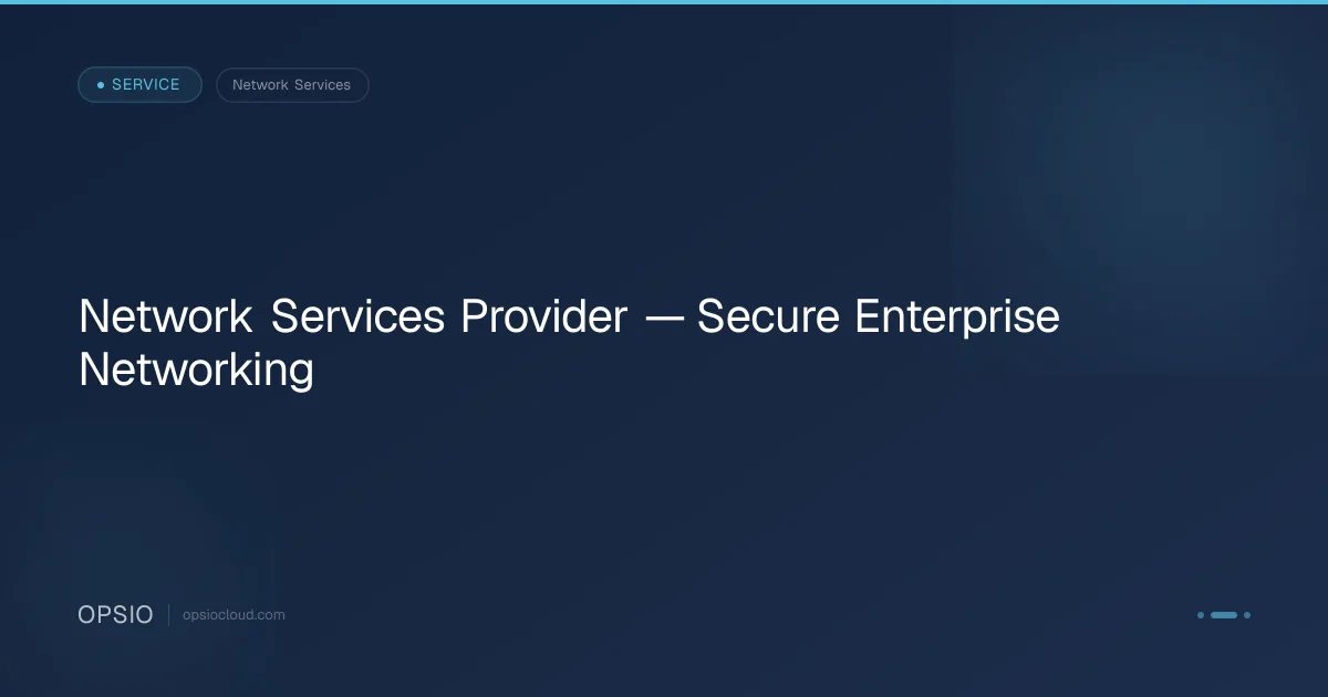 Network Services Provider | Cloud Networking | Opsio